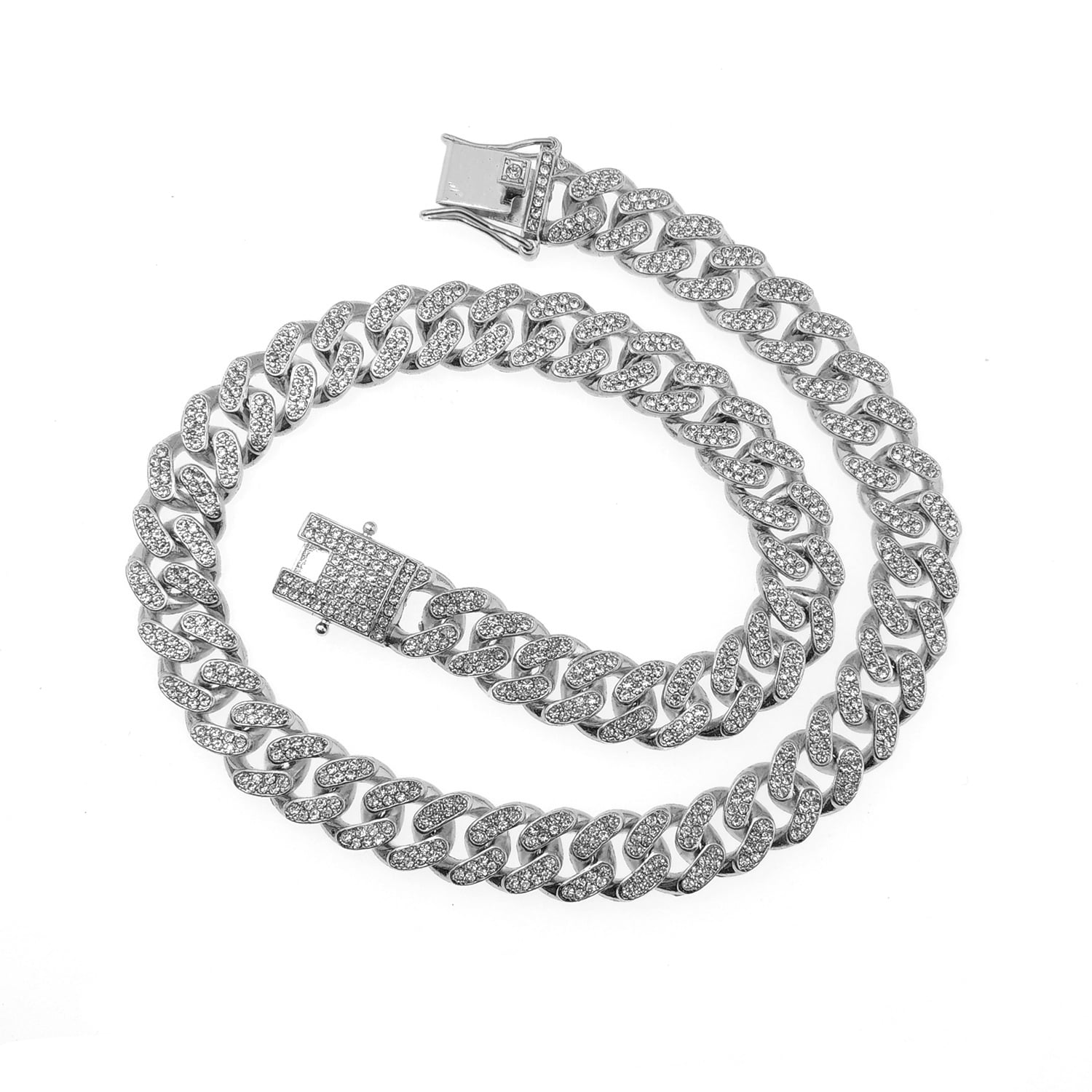 Gold Cuban Link Chain Necklace Iced Out Hip Hop Men Women Ginger Lyne ...