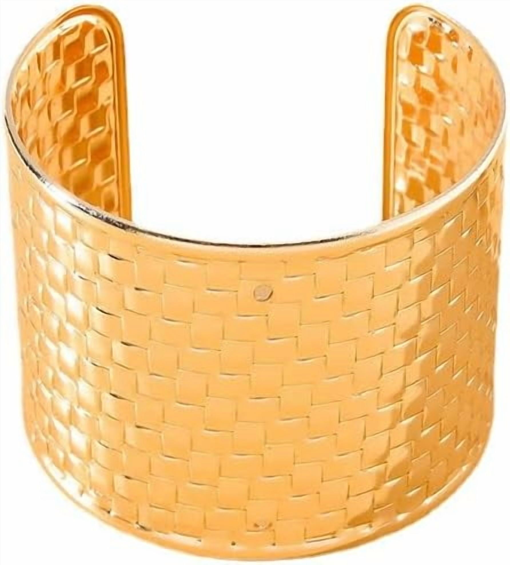 Gold Cuff Bangle Bracelets,Open Wide Wire Adjustable Bracelets,Irregular Geometry Chunky Wrap ...