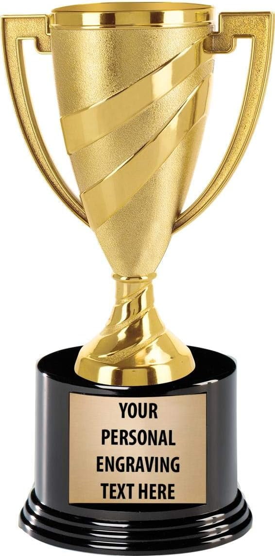Gold Cup Trophies With Custom Engraving 7 25 Personalized Gold Swirl