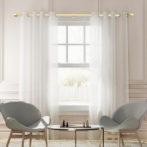 Gold Curtain Rod - 30-144 Inch, 2 Pack, Adjustable Telescopic Rod for ...