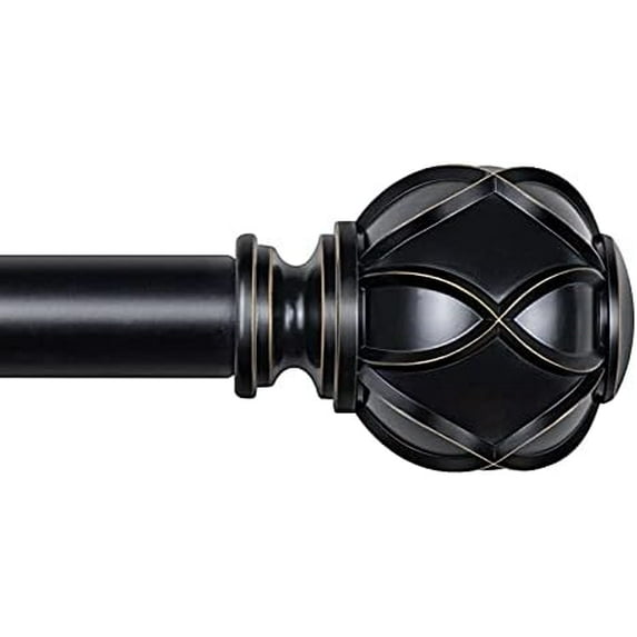 Gold Curtain Rod 72 to 144 Inch (6-12 Feet), Telescoping Single Drapery ...