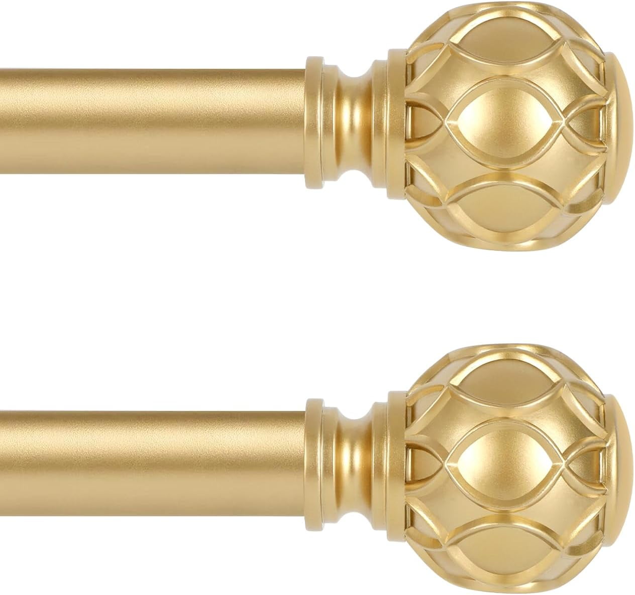 Gold Curtain Rods for Windows 2 Pack:Farmhouse Boho Decorative Curtain ...