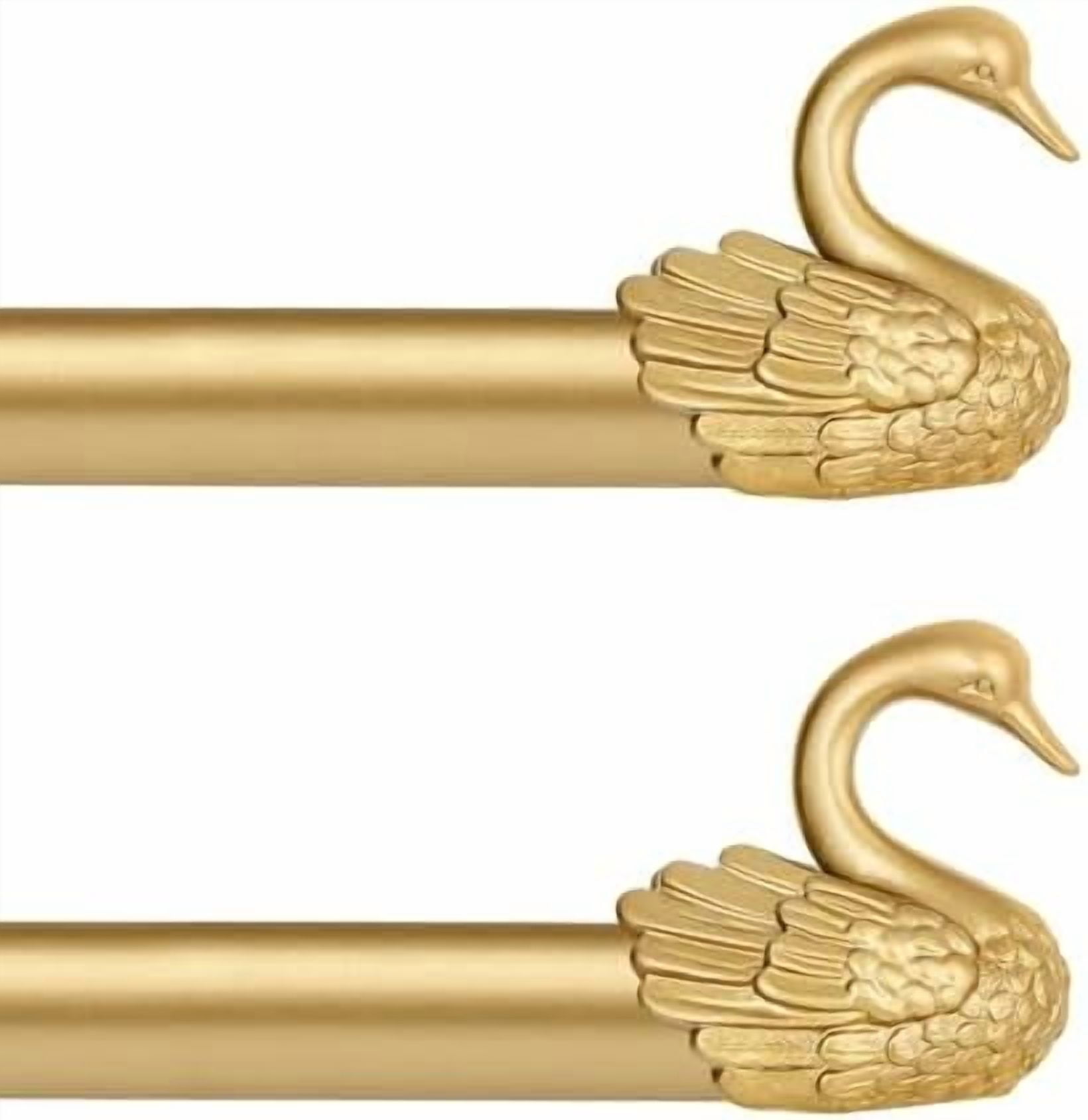 Gold Curtain Rods for Windows 48 to 84 Inch(4-7ft),1 Inch Adjustable ...