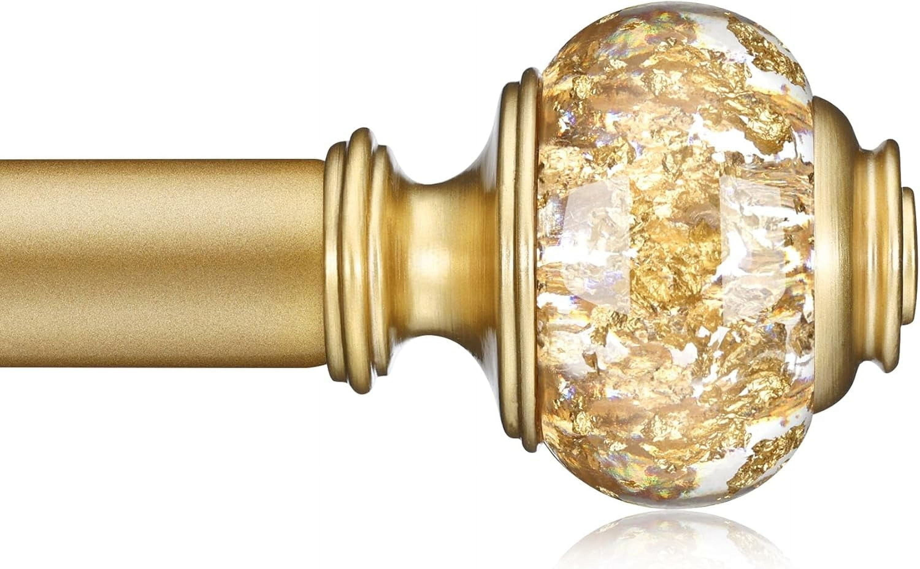 Gold Curtain Rods for Windows 48-84 Inch, 6/8 Inch Adjustable ...