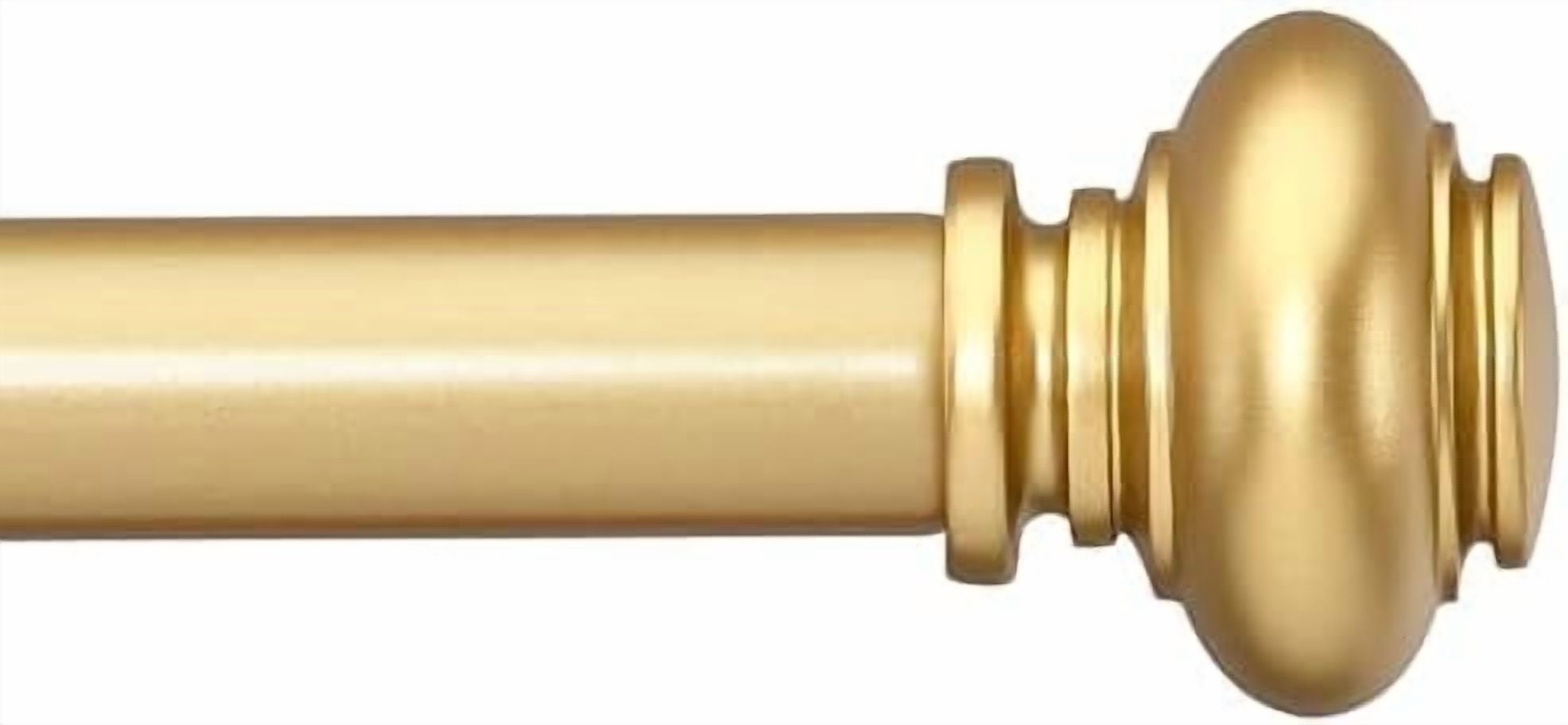 Gold Curtain Rods for Windows 66 to 120 Inches Adjustable Decorative 1 ...