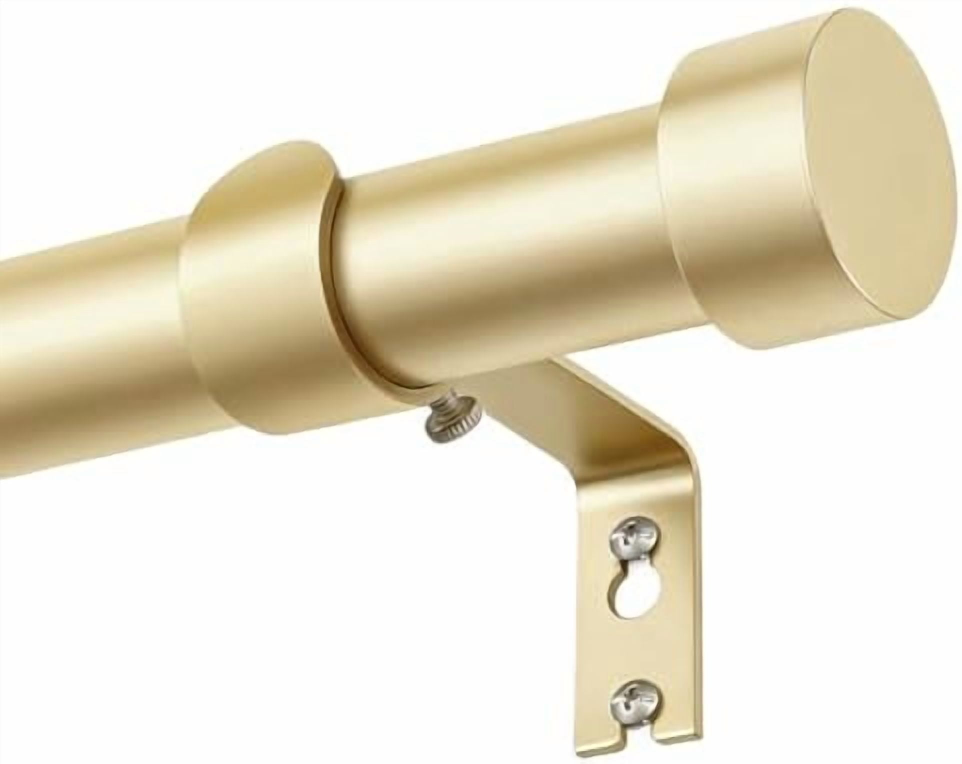 Gold Curtain Rods for Windows 48 to 84 Inch (4-7 Feet), 1 Inch Heavy ...