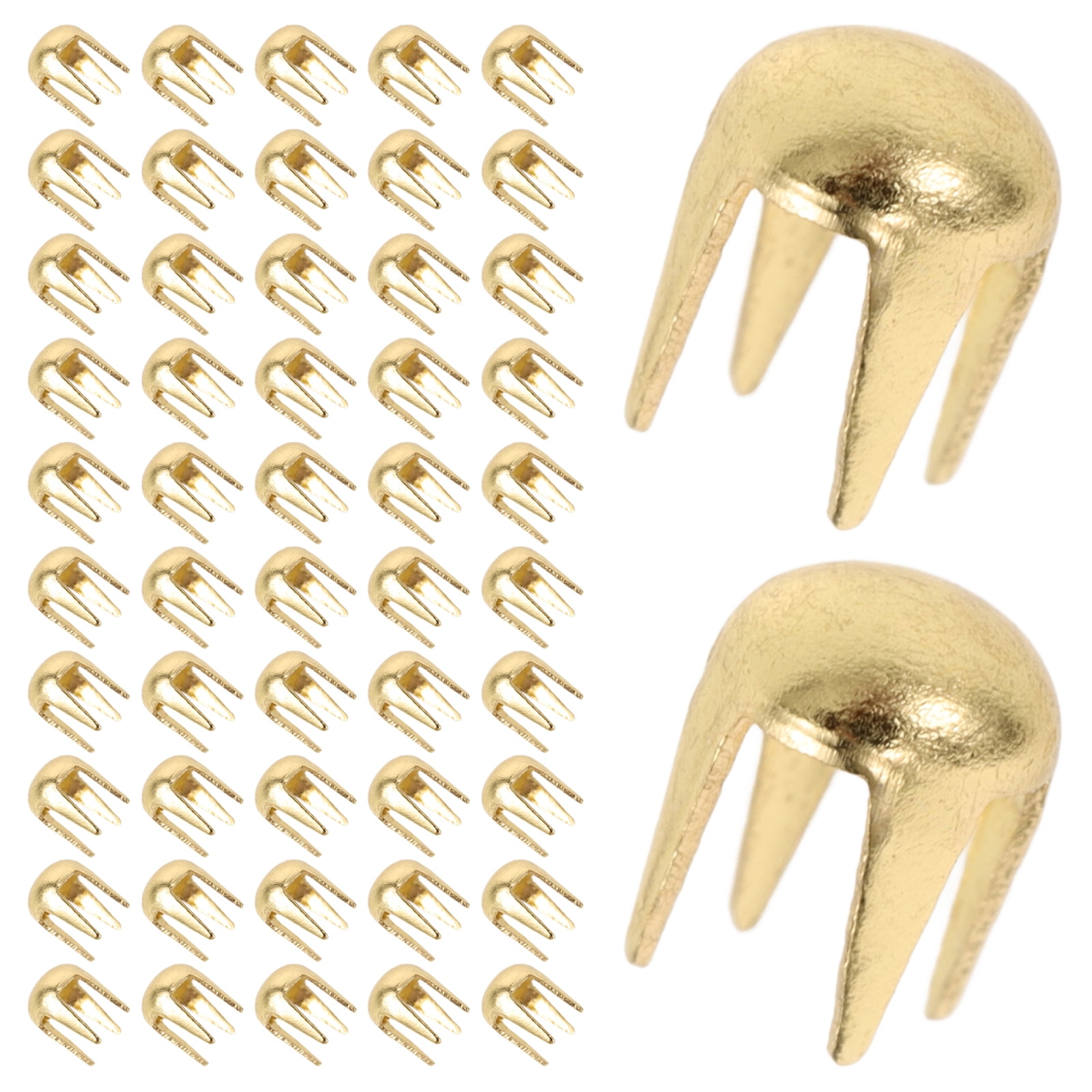 Gold DIY Nailhead Leathercraft Rivet Round Dome Studs Metal Punk Spikes ...