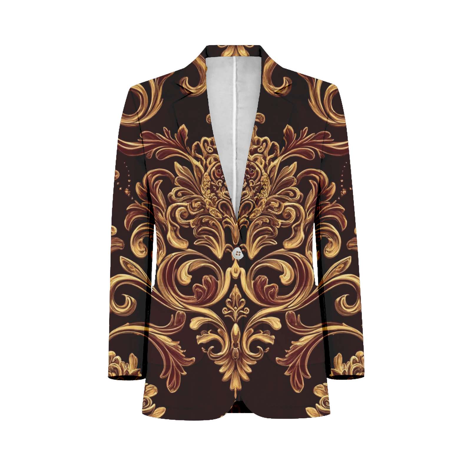 Gold Damask Regal Design Pattern Men's Suit Blazer Casual Party Wear ...