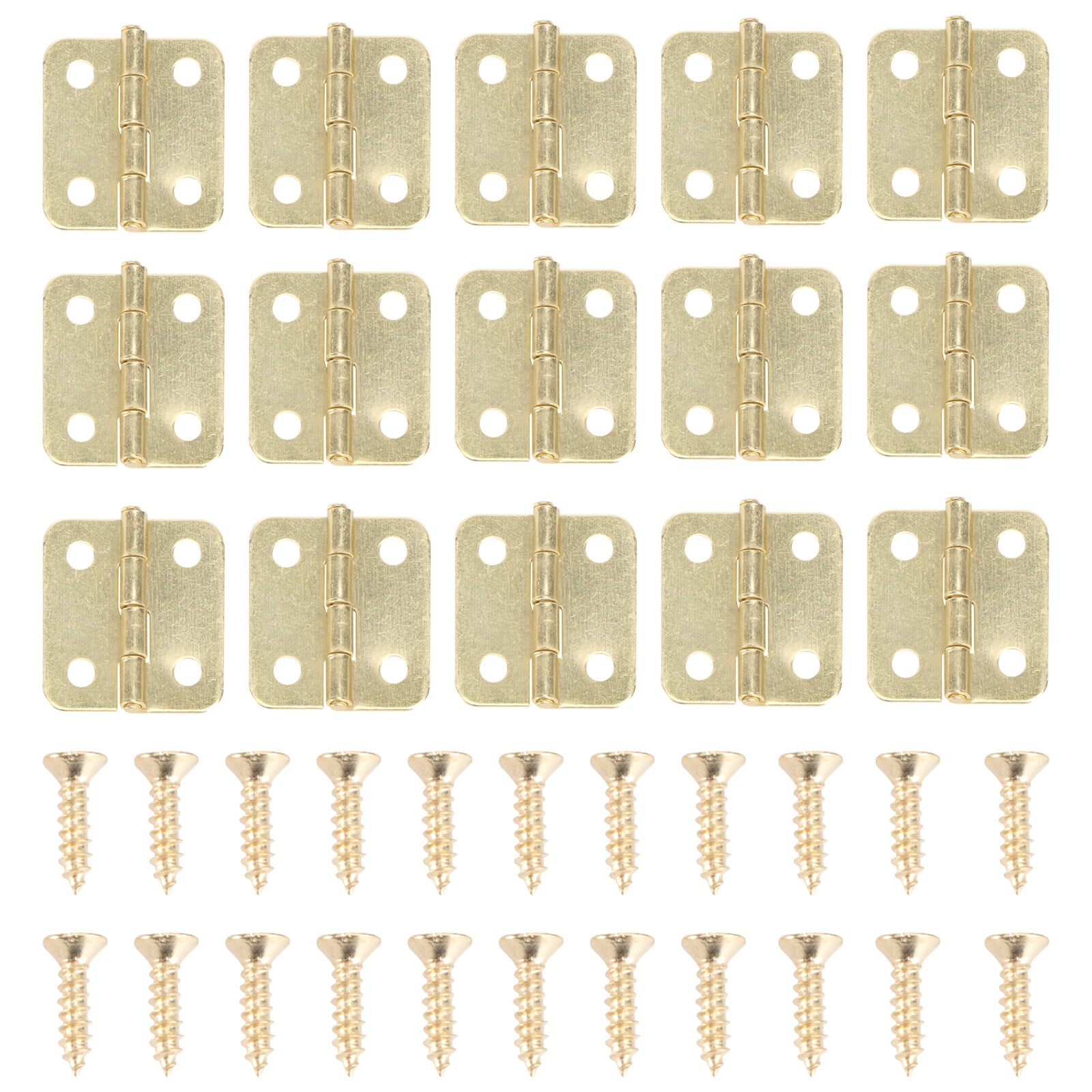 TINKSKY Hinges for Crafts Yellow 20Pcs Hinge 80Pcs Screws 0.71X0.63X0 ...