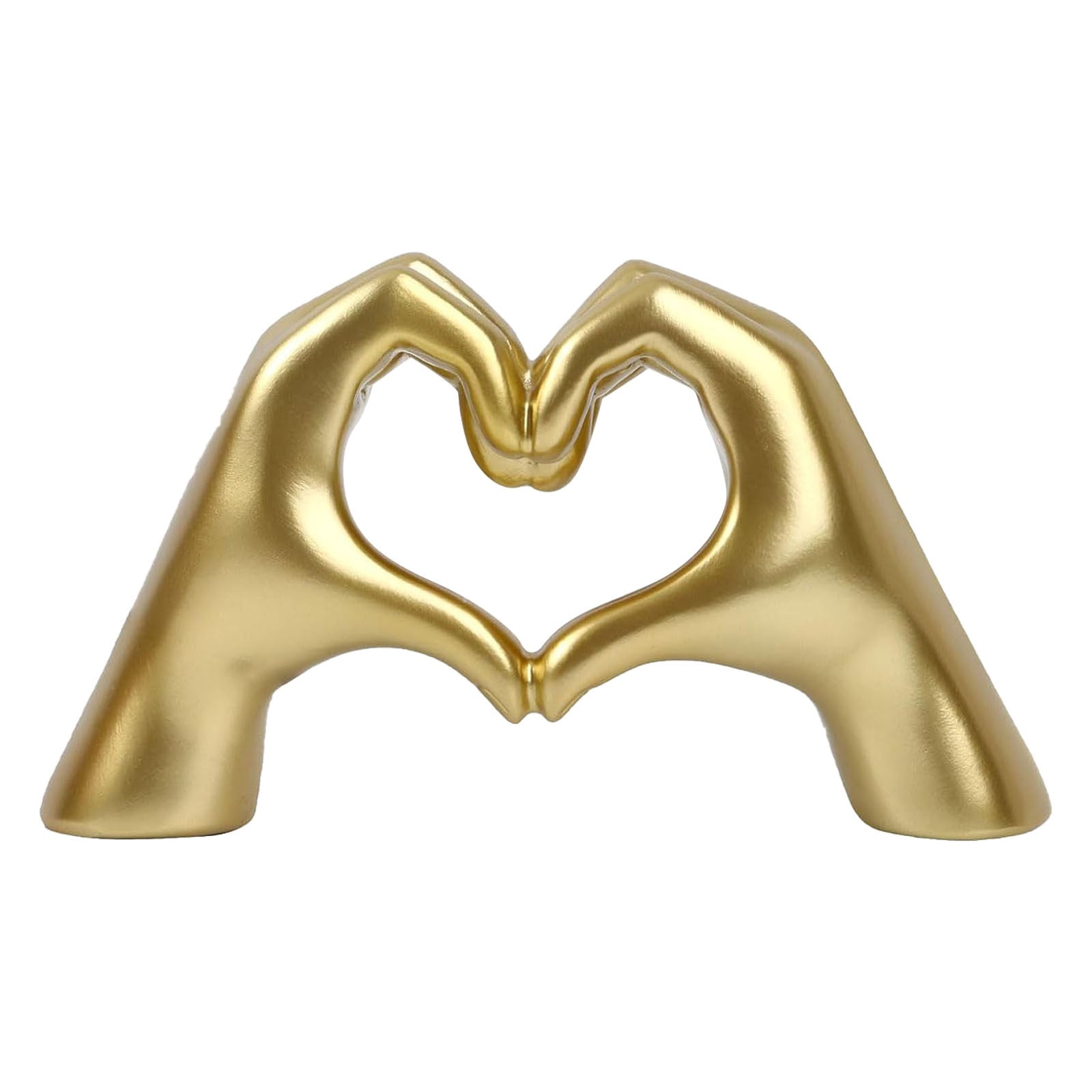 Gold Decor,Heart Hands Statue Shelf Decor, Modern Art Sculpture ...