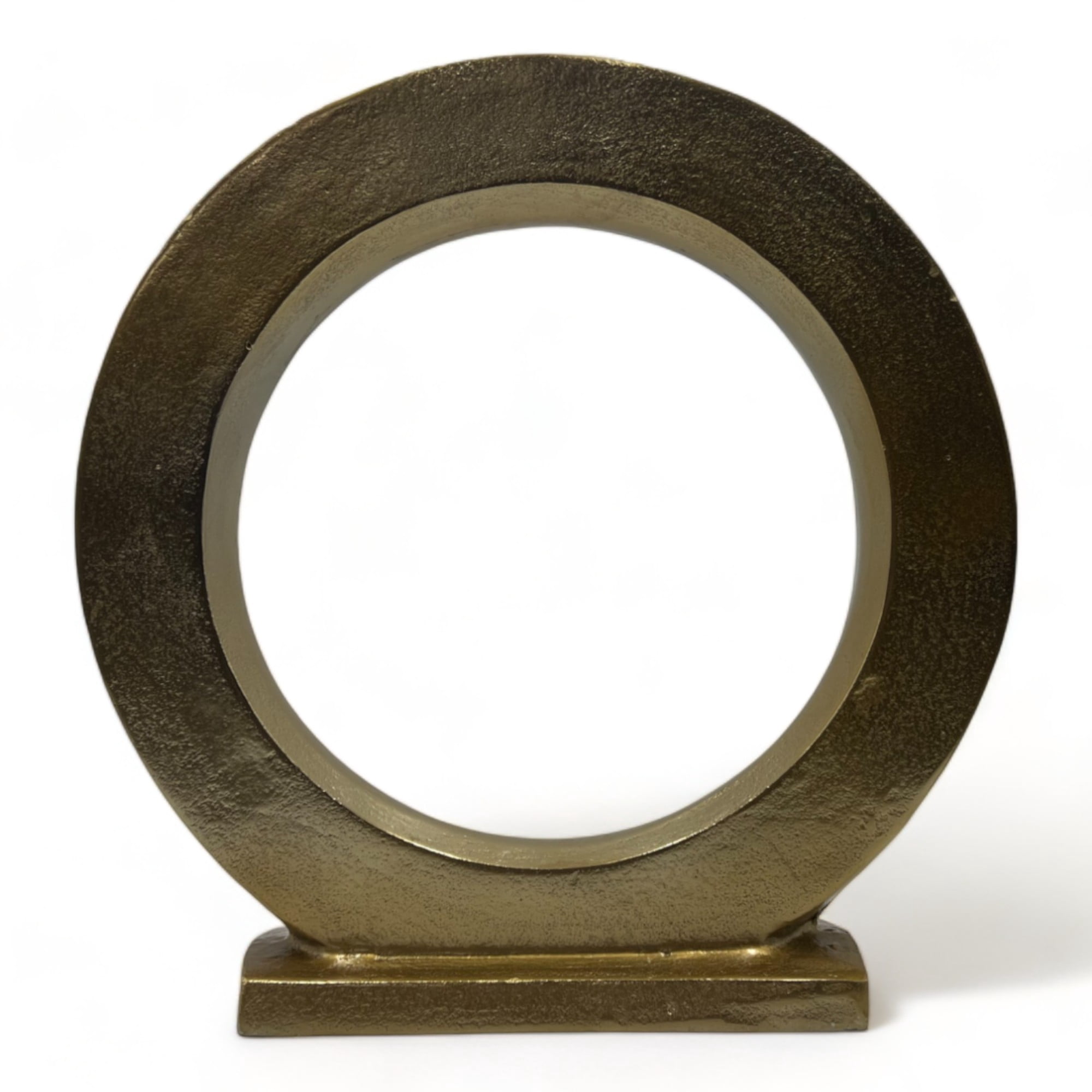 Gold Decorative Metal Aluminum Round Ring Home Decor Sculpture 20.5 in ...