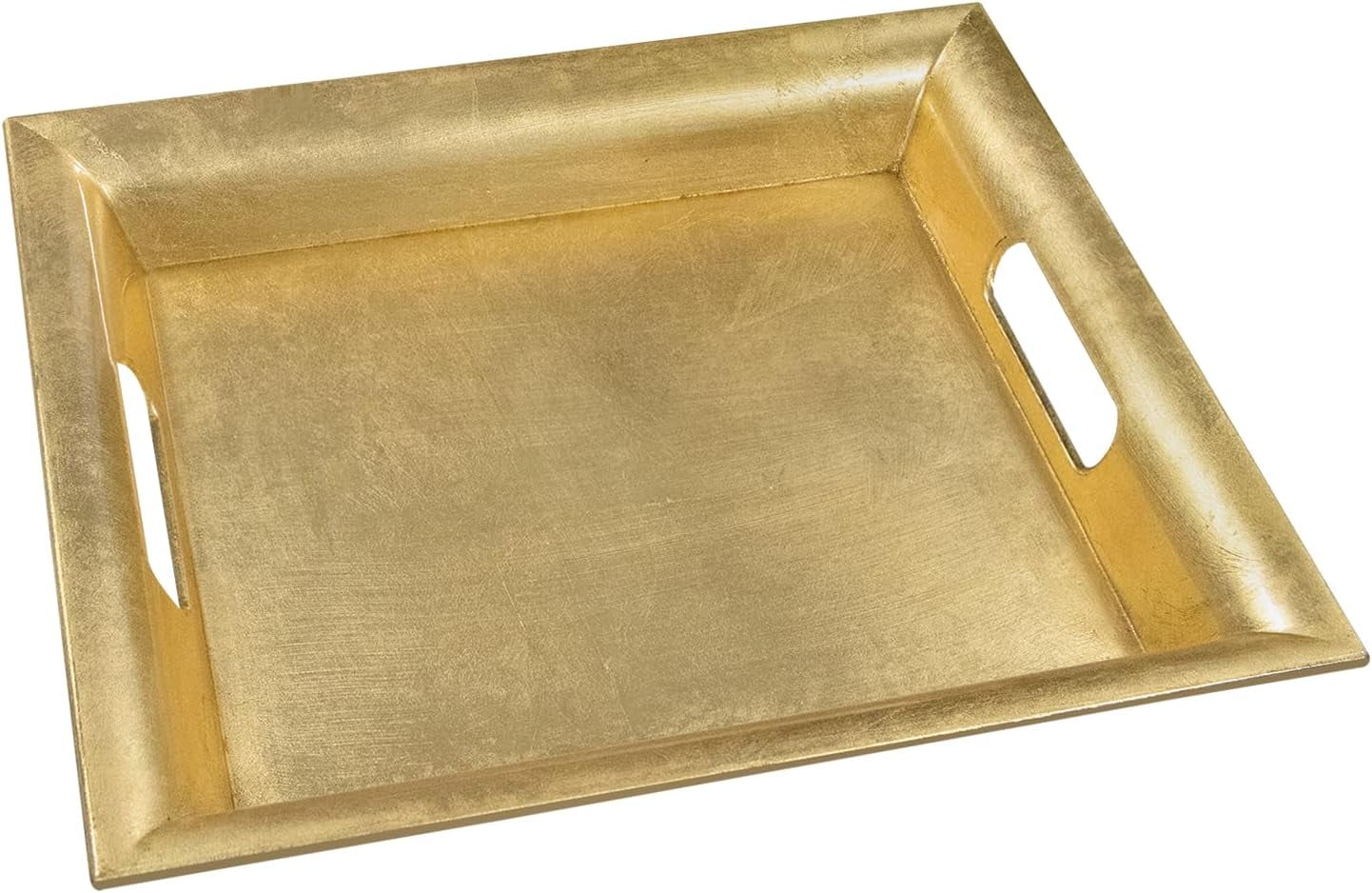 Gold Decorative Tray with Handles, Foil Serving Tray for Ottoman ...