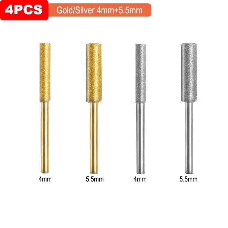 Gold Diamond Coated Cylindrical Burr 4-5.5mm Chainsaw Sharpener Stone ...