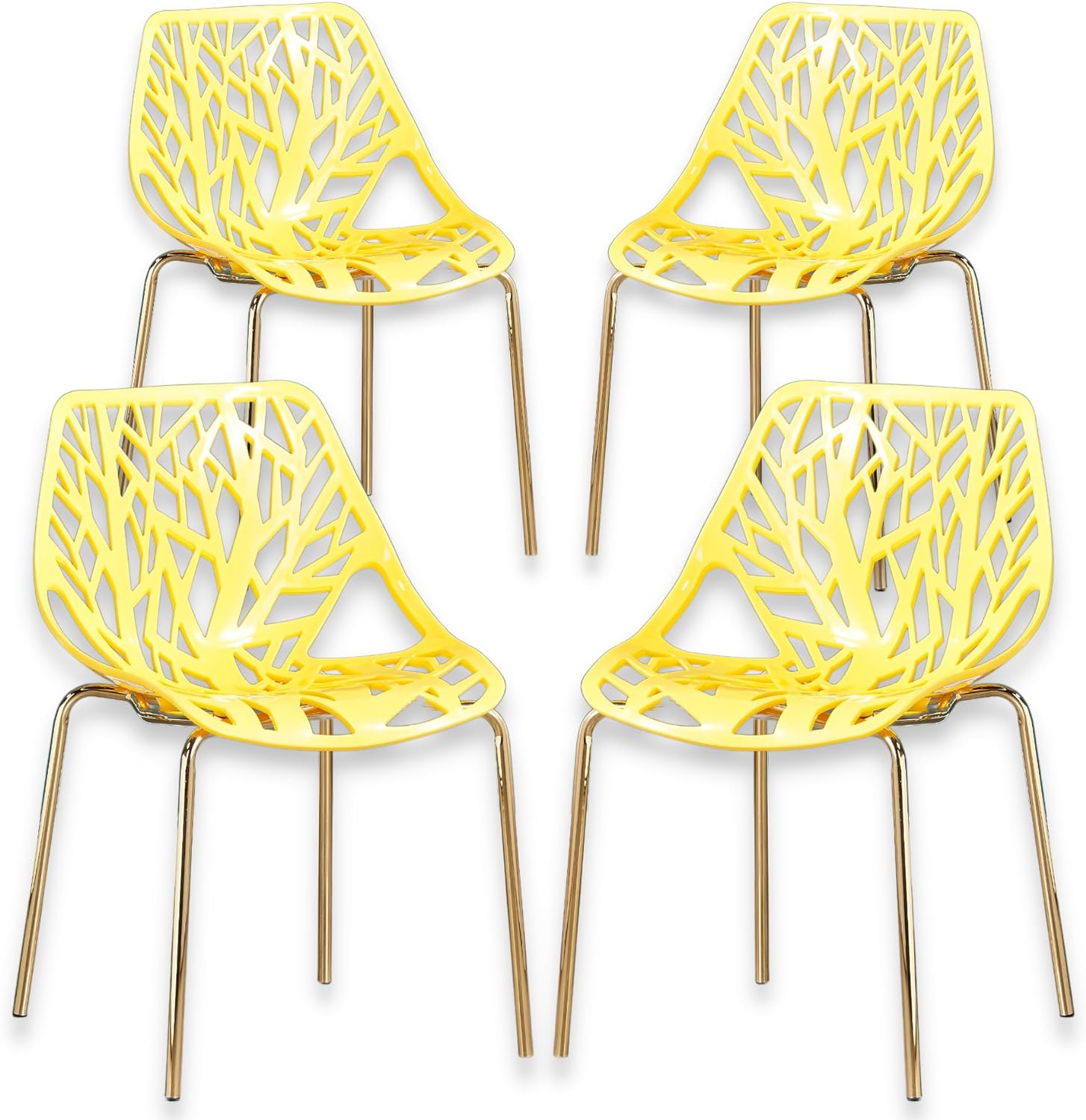 Gold Dining Chairs Modern Birch Sapling Style Chairs for Dining Room ...