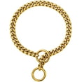 Gold Dog Chain Collar 10MM Choke Collar Stainless Steel Metal Collars ...