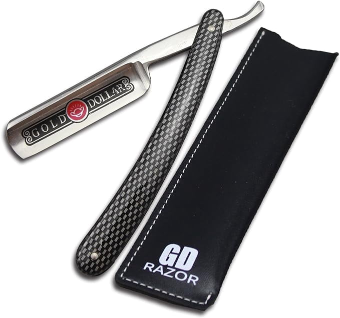 Gold Dollar Shaving Cut Throat Straight Razor Color Silver and Black ...