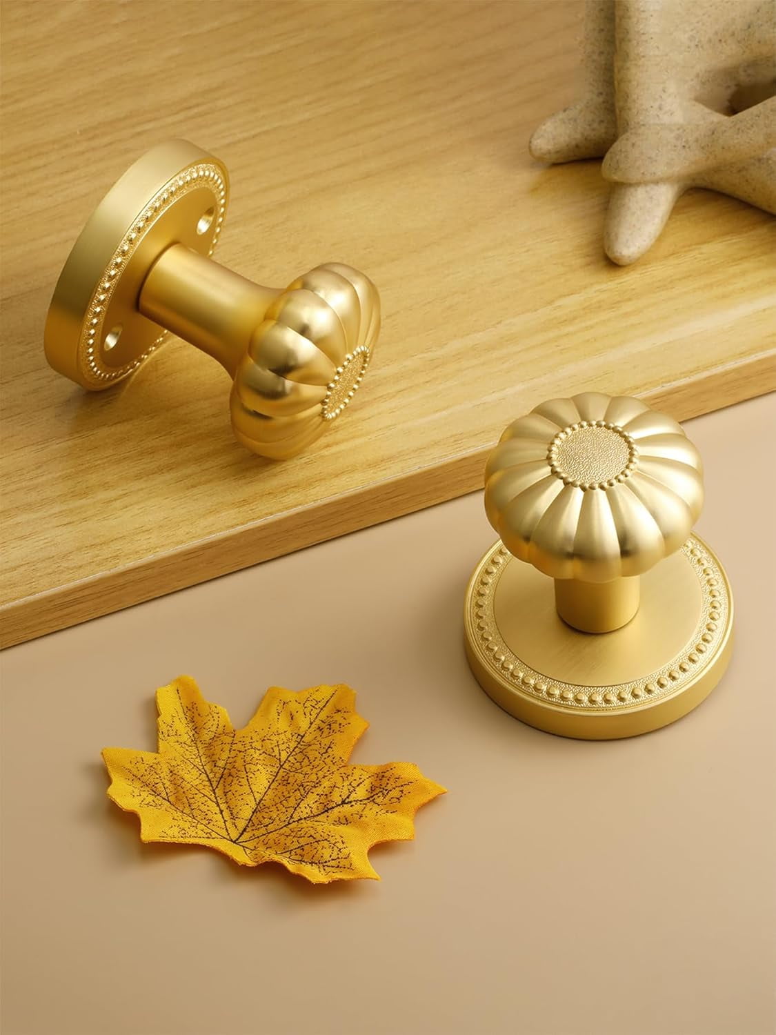 Gold Door Knobs Passage Door Knobs Brushed Gold Interior Satin Brass ...