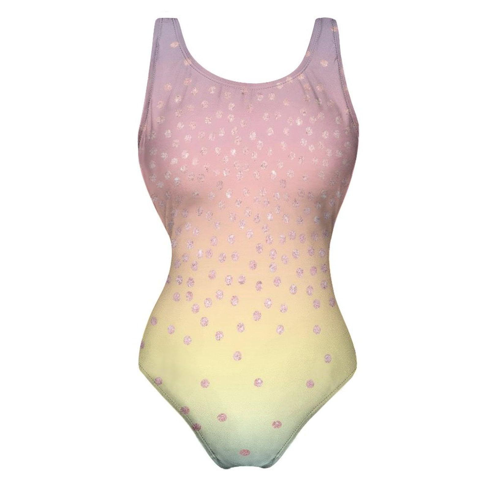 Gold Dot Print Swimsuit Polka Dots Swimwear One-Piece Beach Custom ...