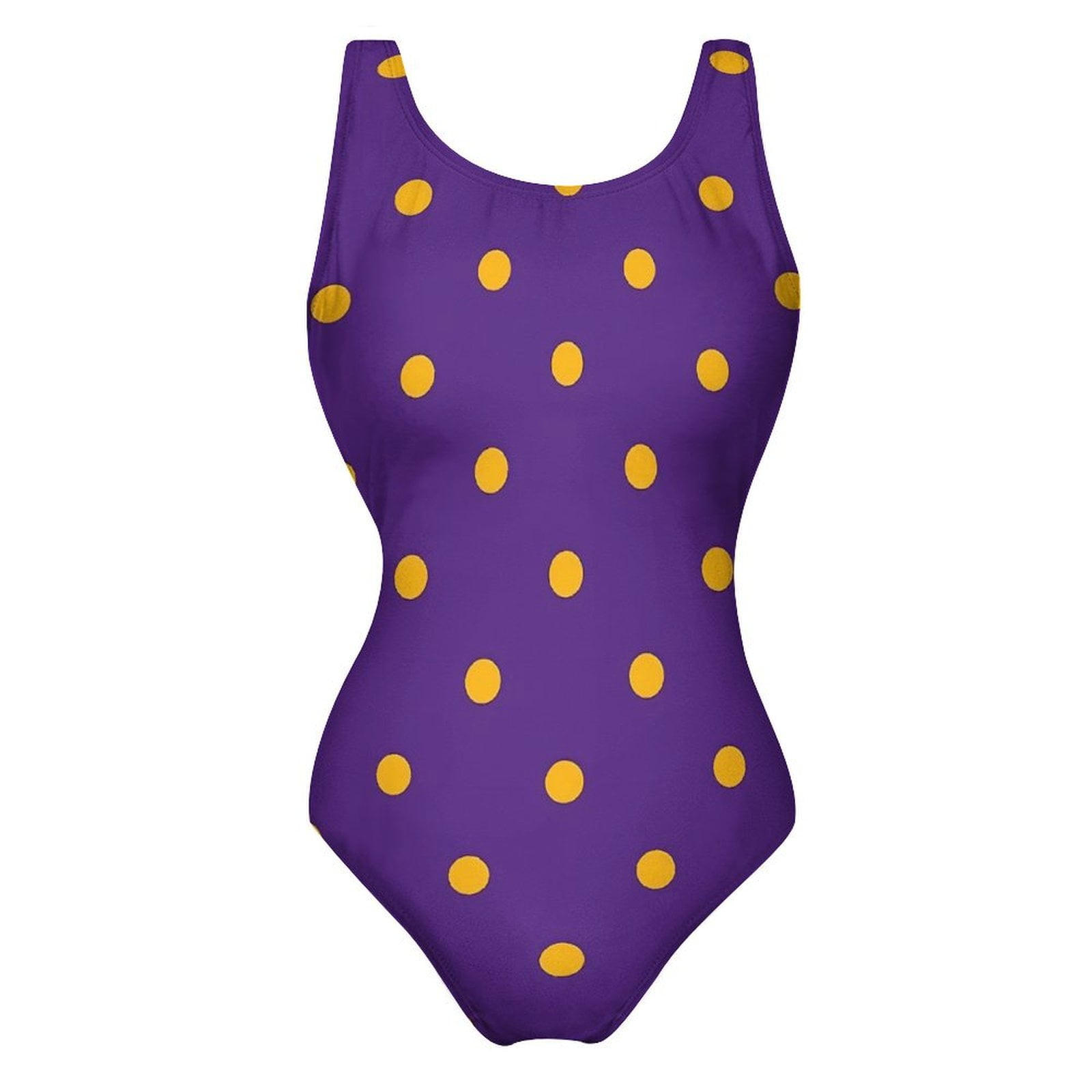 Gold Dot Print Swimsuit Polka Dots Swimwear One-Piece Beach Custom ...