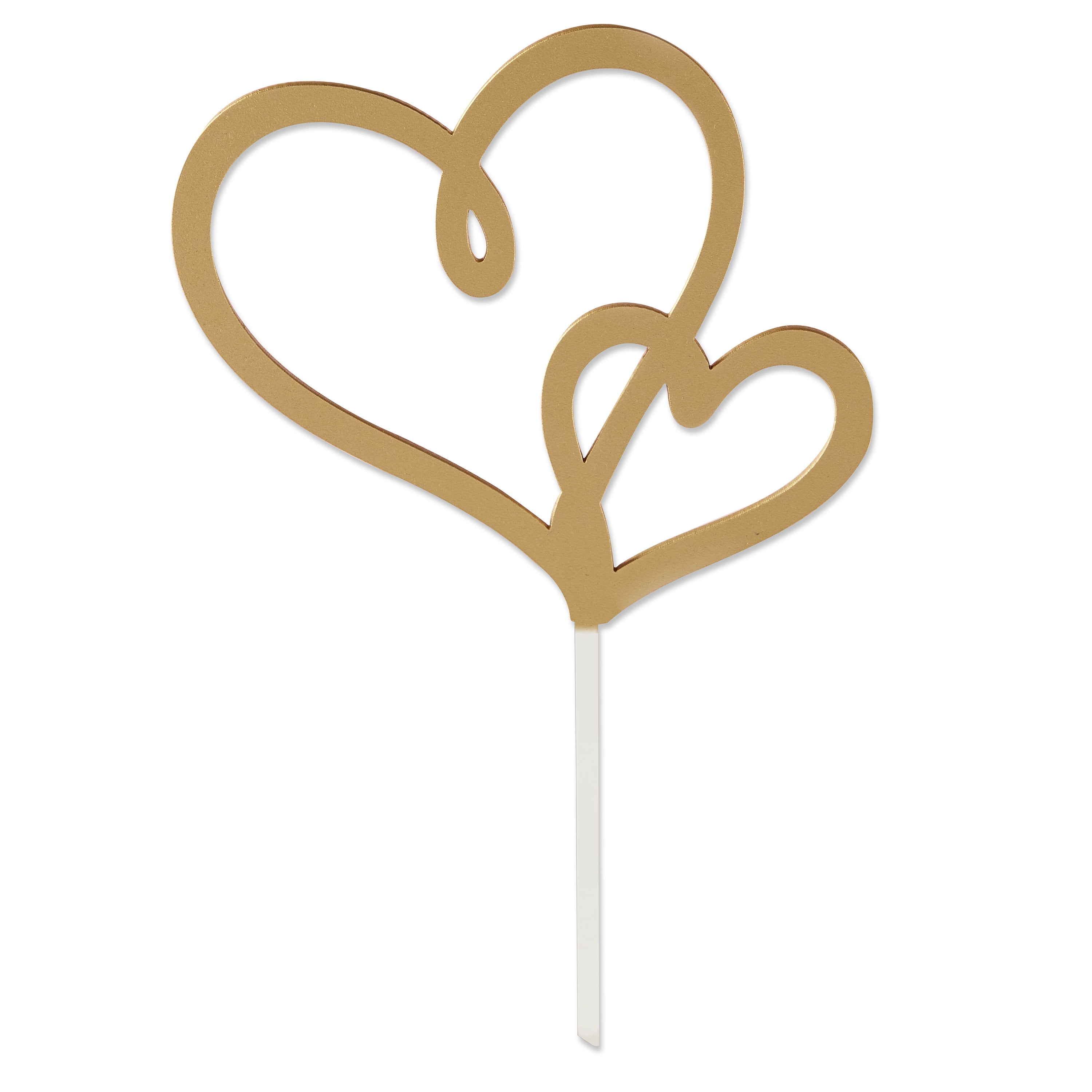Gold Double Heart Cake Topper - Walmart.com