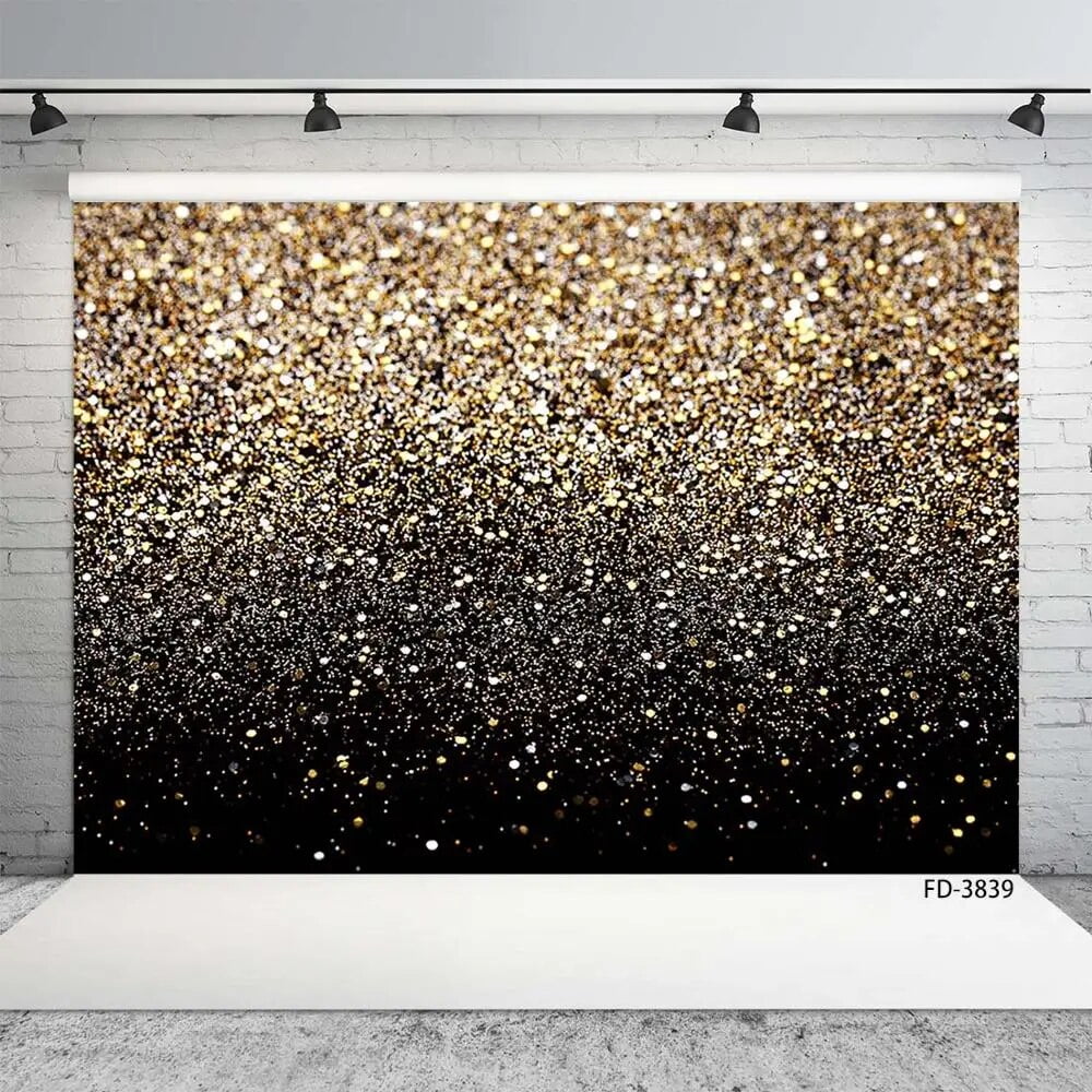 Gold Dreamy Polka Dots Light Photography Photo Background Vinyl Cloth ...