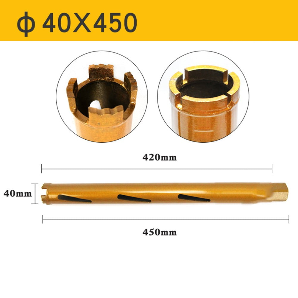 Gold Dry Core Drill Bit 370Mm/450Mm For Concrete Brick Wall With Emery ...