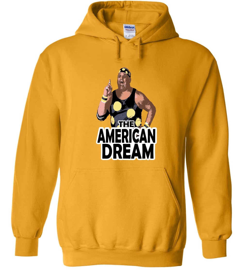 Gold Dusty Rhodes WWF WWE Old School Adult Large Hooded Sweatshirt ...