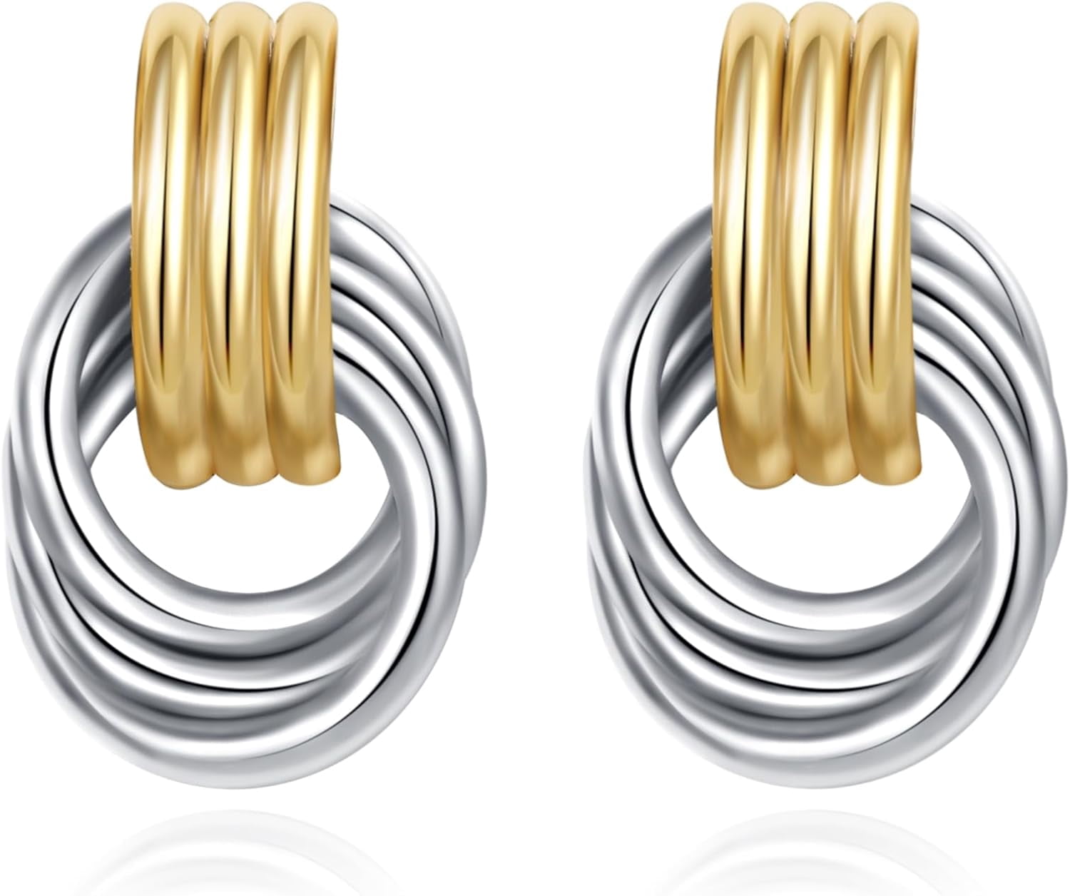 Gold Earrings For Women Trendy,Dupes Earrings Lightweight Hollow Fin ...