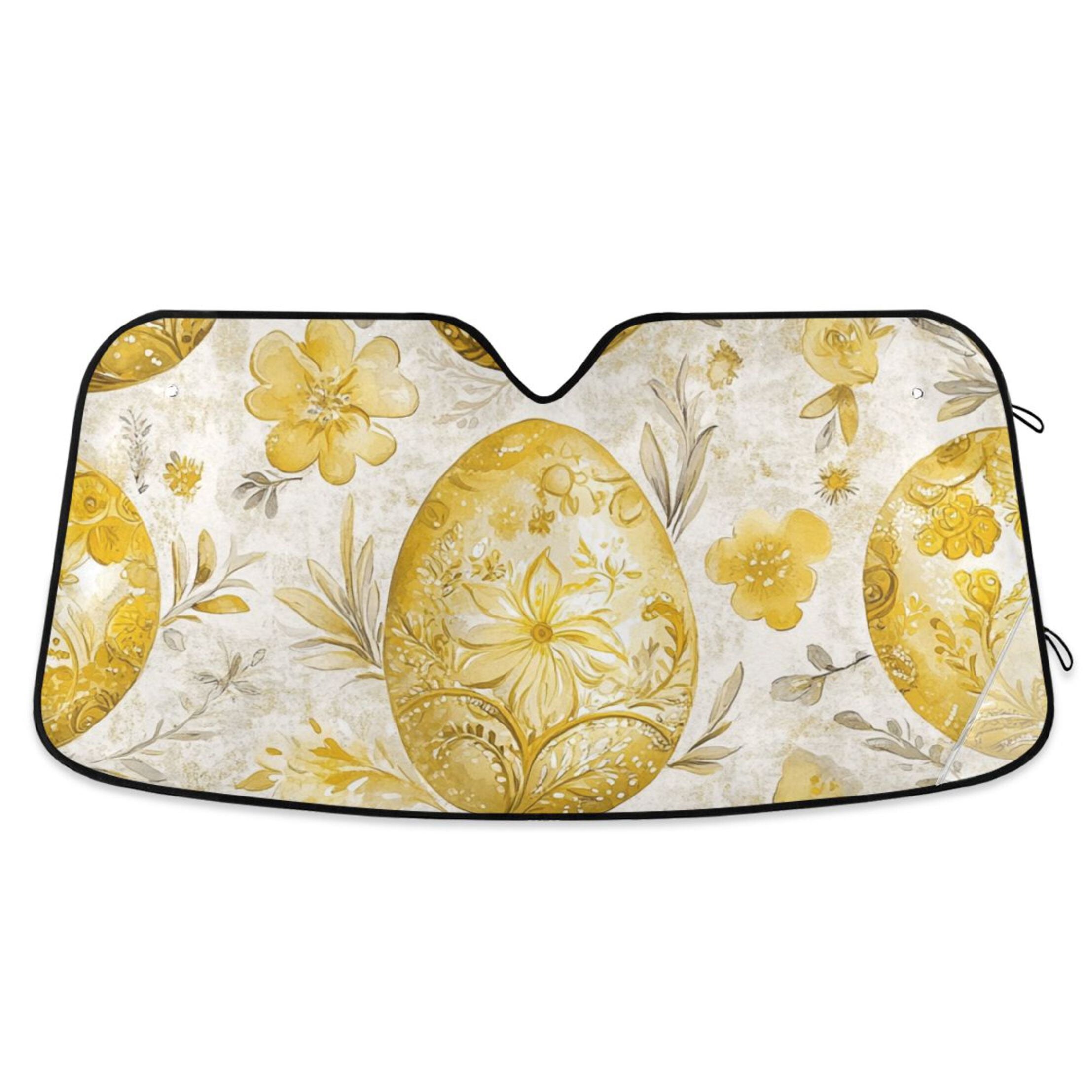 Gold Easter Eggs Car Windshield Sun Shade Reflector Sunshade Foldable ...