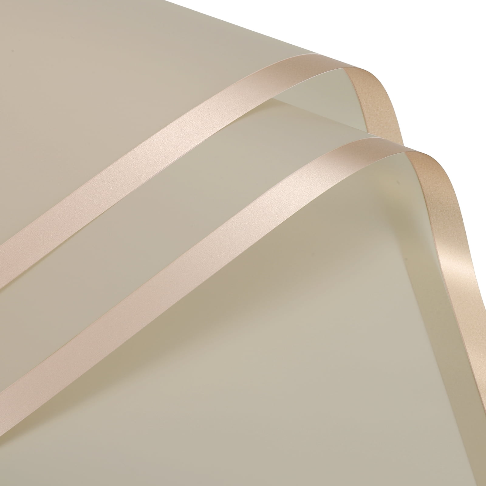 Gold Edge Flower Wrapping Paper Khaki 22.8x22.8 Inch Waterproof 20 Pack ...