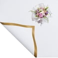 Gold Edge Flower Wrapping Paper Waterproof Decoratie 20 Sheets 22.8x22 ...
