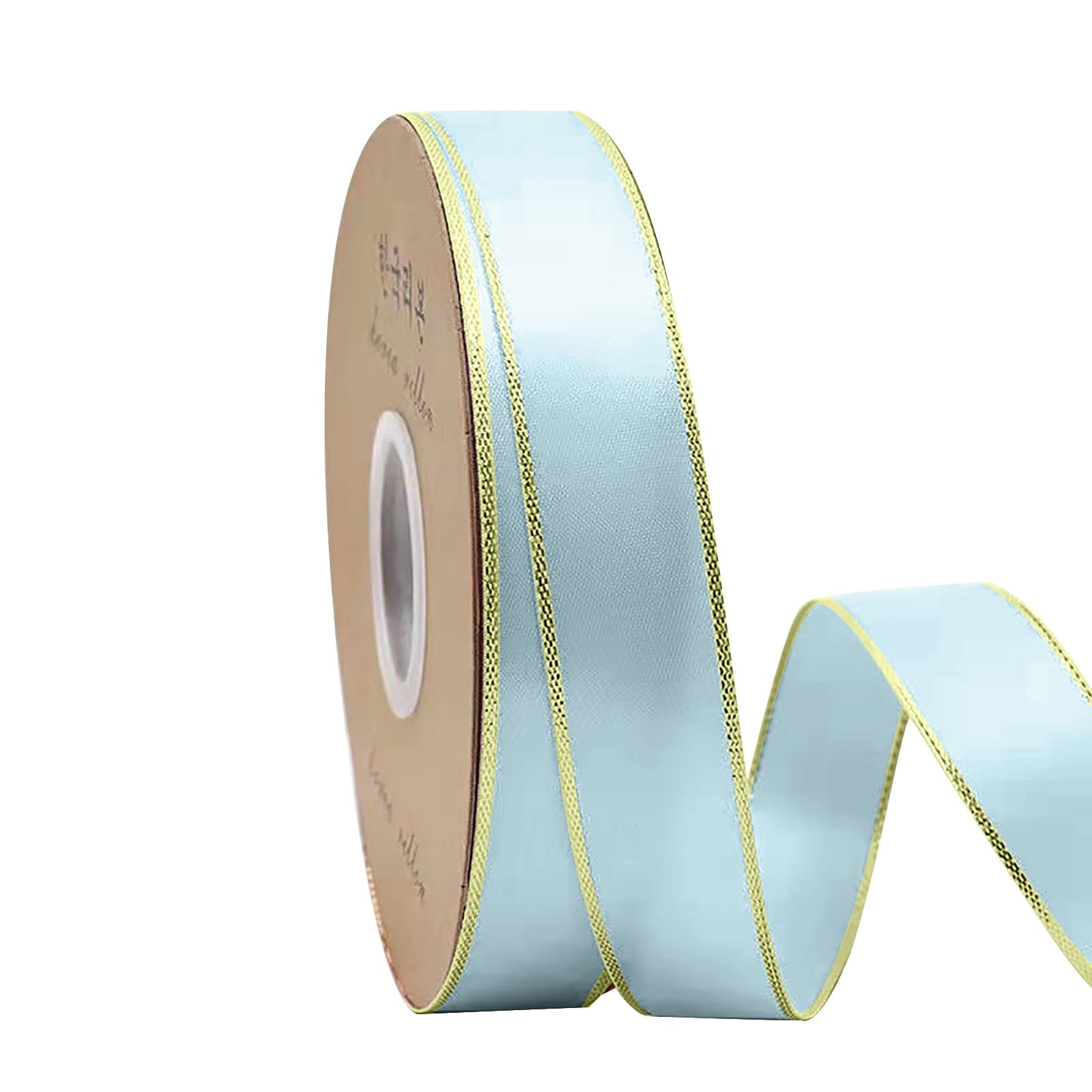 Gold Edged Wired Polyester Ribbon for Gift Wrapping & Bows | 1 Inch ...