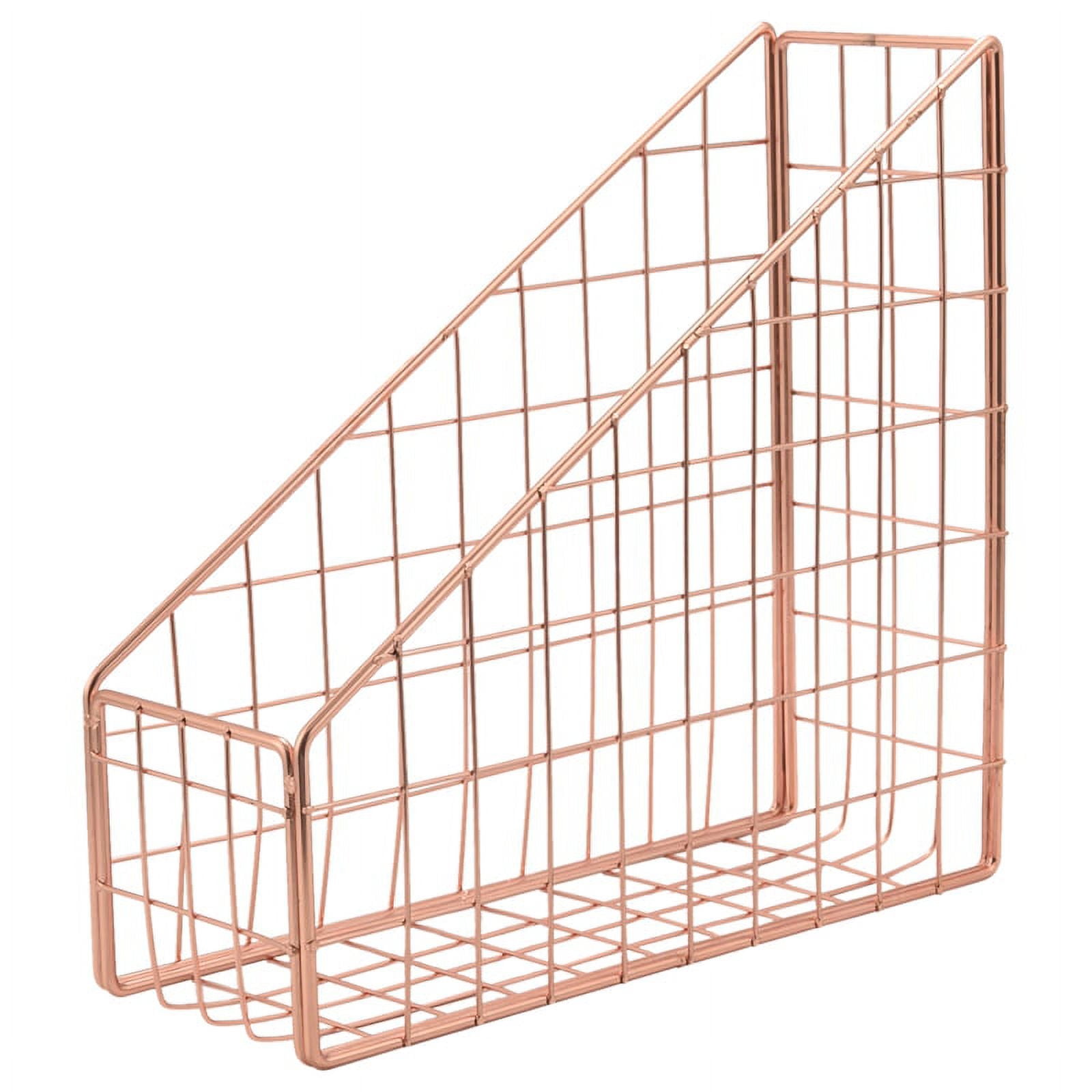 Gold Electroplated Iron Book Holder Desktop Shelf File Magazine Book ...