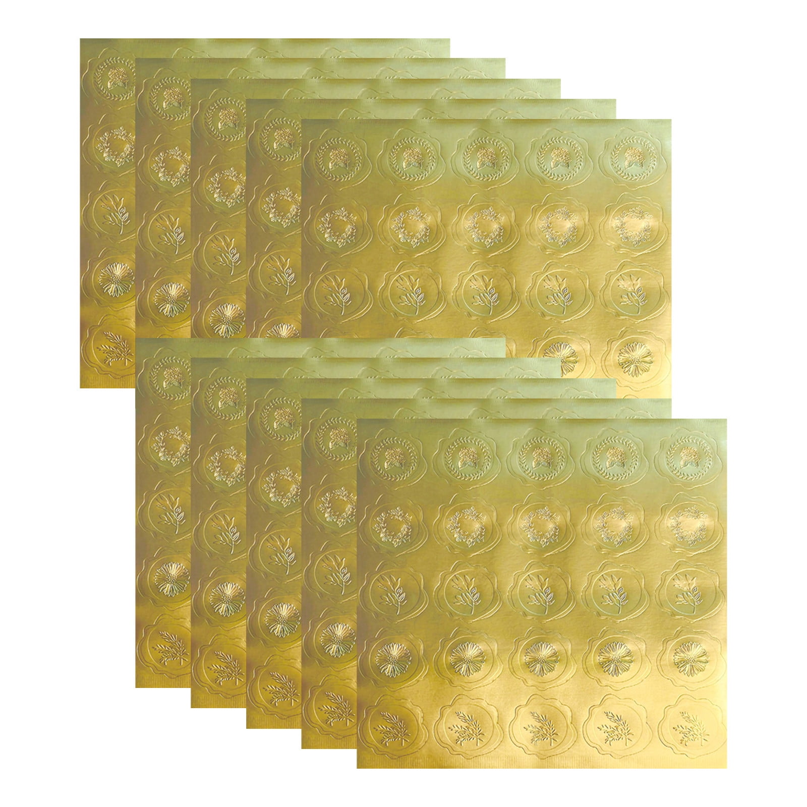 Gold Embossed Envelope Seals Stickers Adhesive Seal Stickers Vintage ...