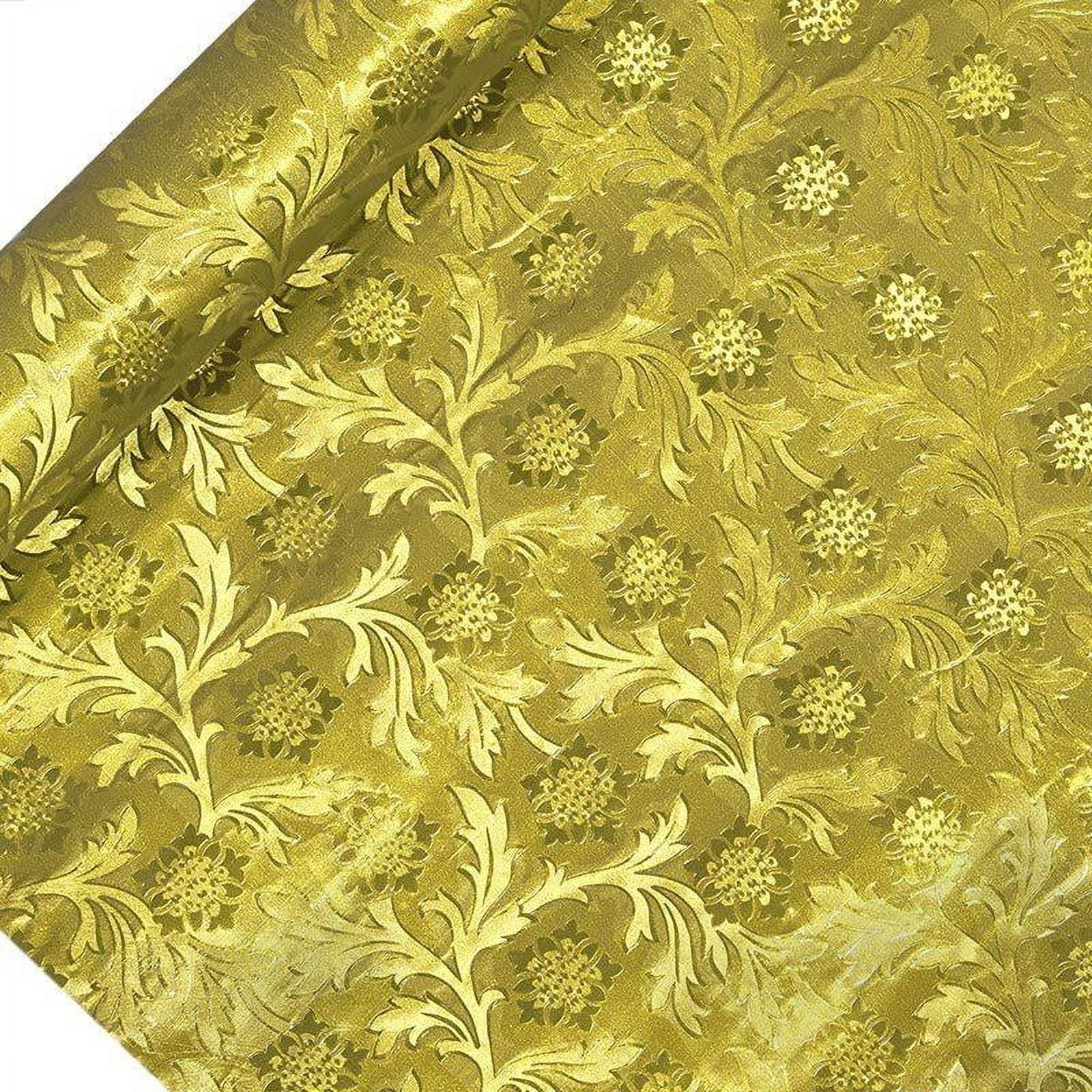 Gold Embossed Floral Foils 20" X 10 Yards by Paper Mart - Walmart.com