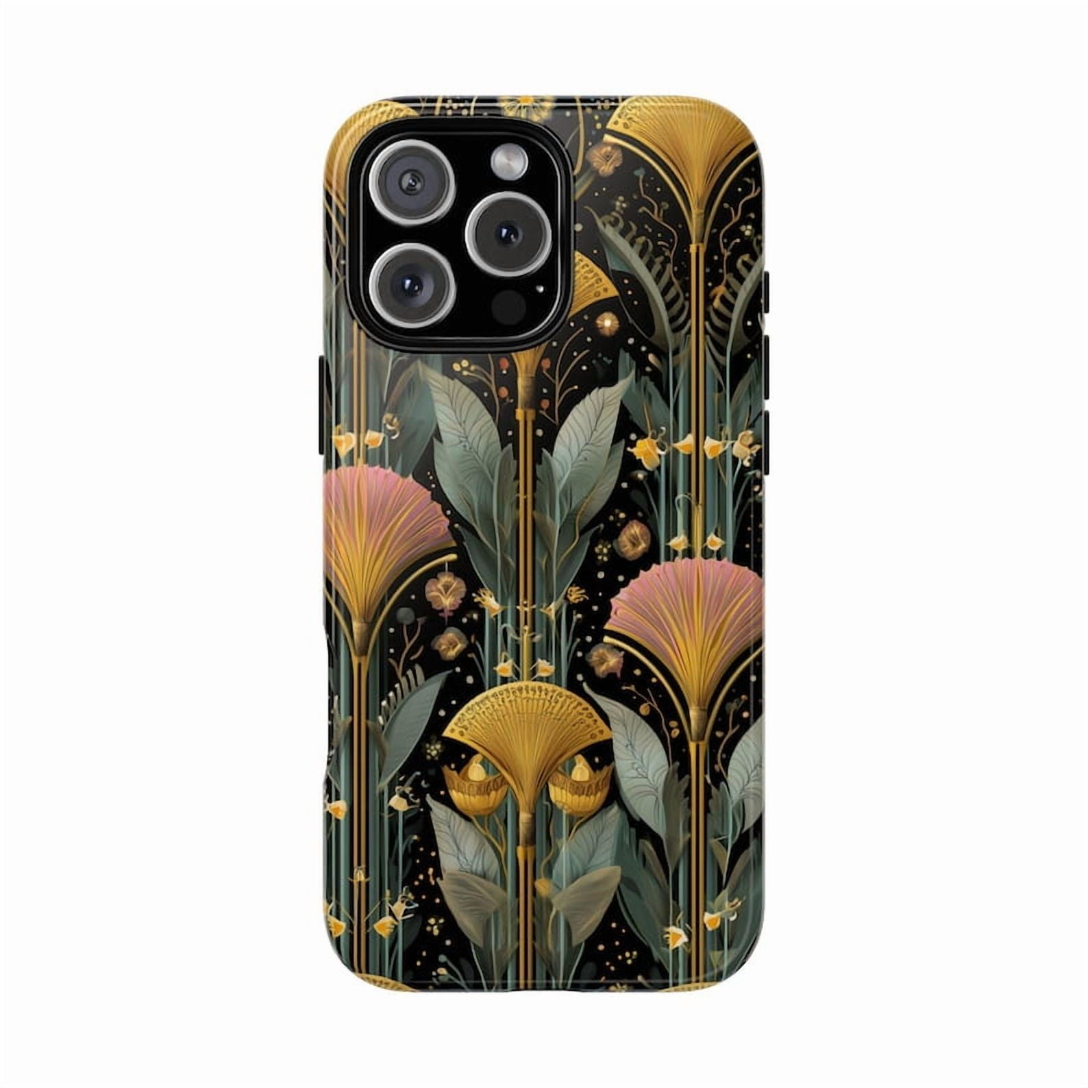 Gold Emerald Art Deco Glam Vintage Pattern iPhone Case Elegant Chic ...
