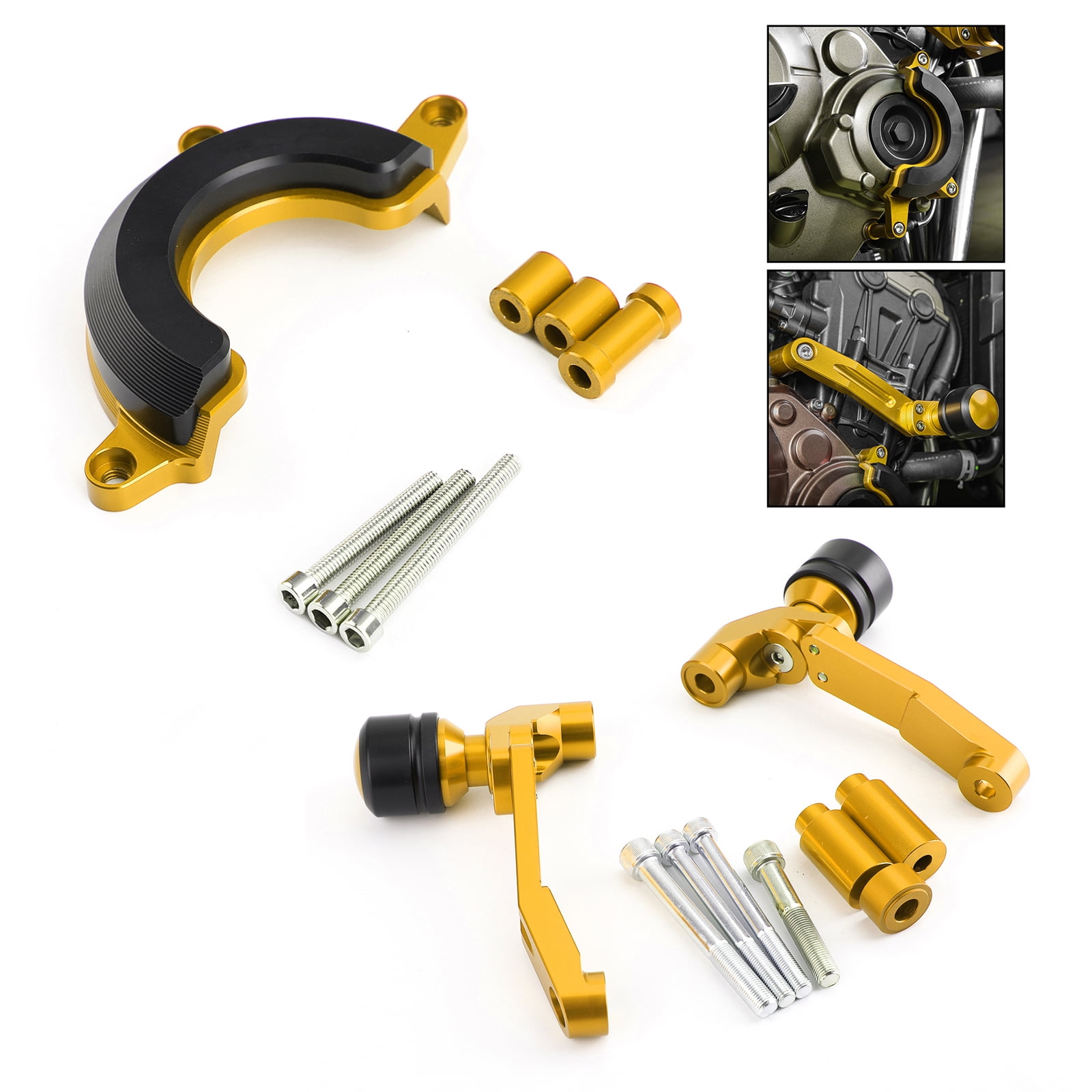 Gold Engine Frame Sliders Kit For Honda CB650R 2019-2021 - Walmart.com