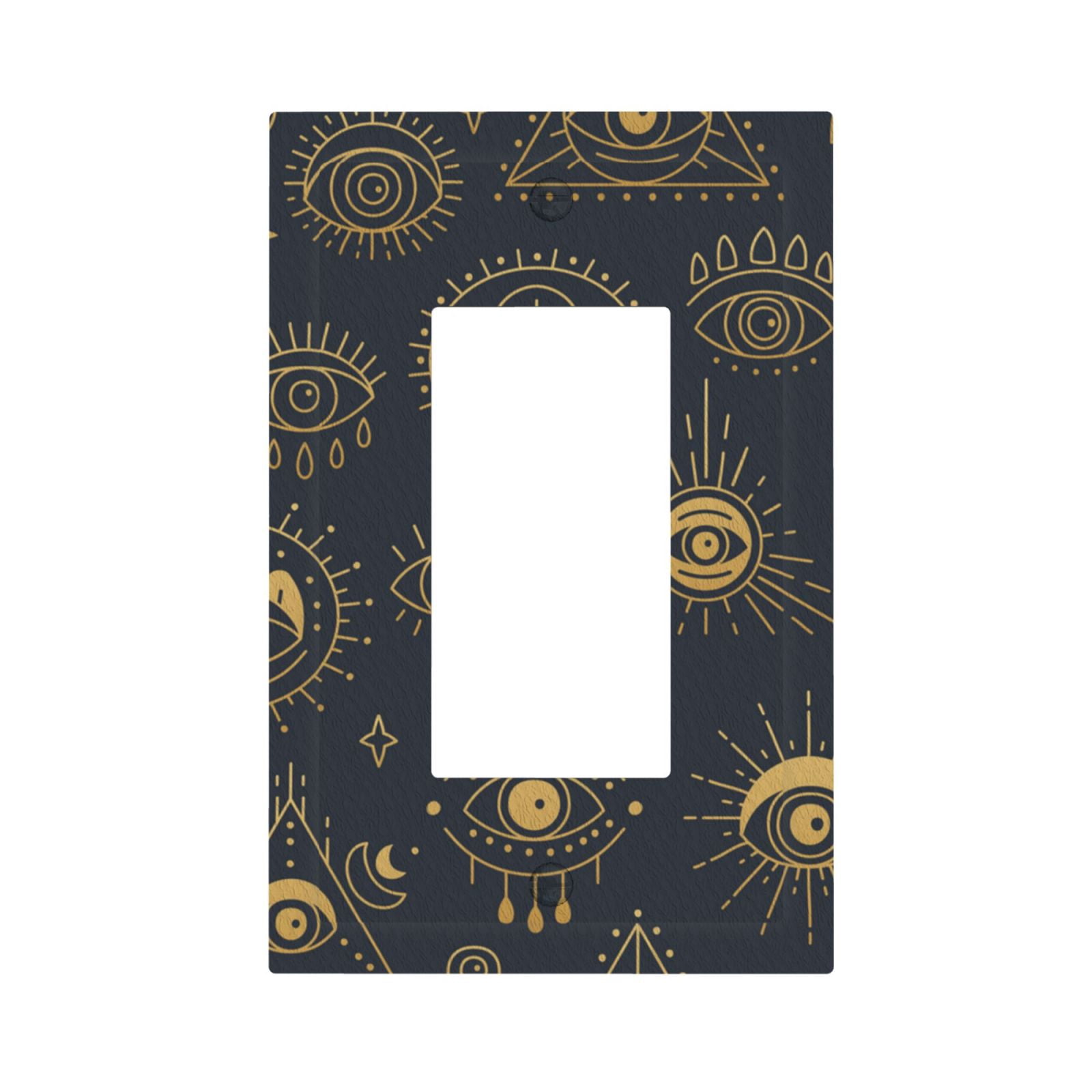 Gold Evil Eye Light Switch Cover Decorator Single Gang Wall Plate 1 ...