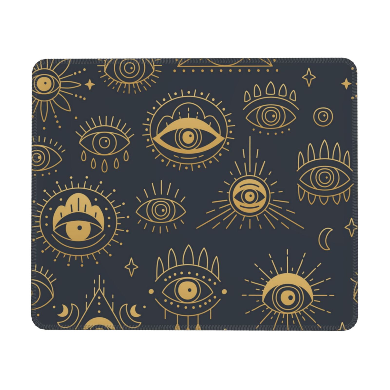 Gold Evil Eye Mouse Pad Non-Slip Rubber Gaming Mousepad Rectangle for ...