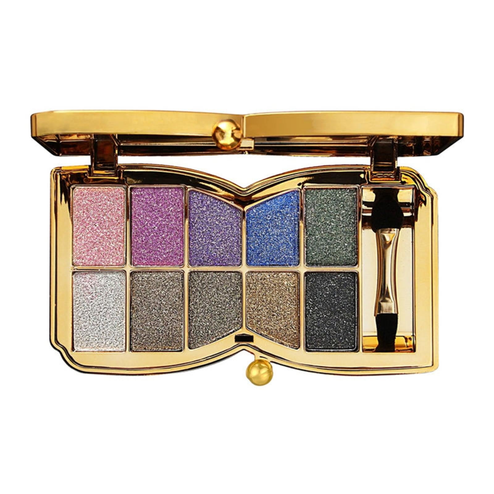 Gold Eyeshadow Palette for Women, Glitter Eyeshadow, 10 Colors Eye ...