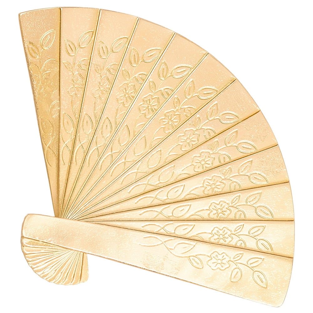 Gold Fan Wall Art Resin European Style Elegant Boho Flower Leaves ...
