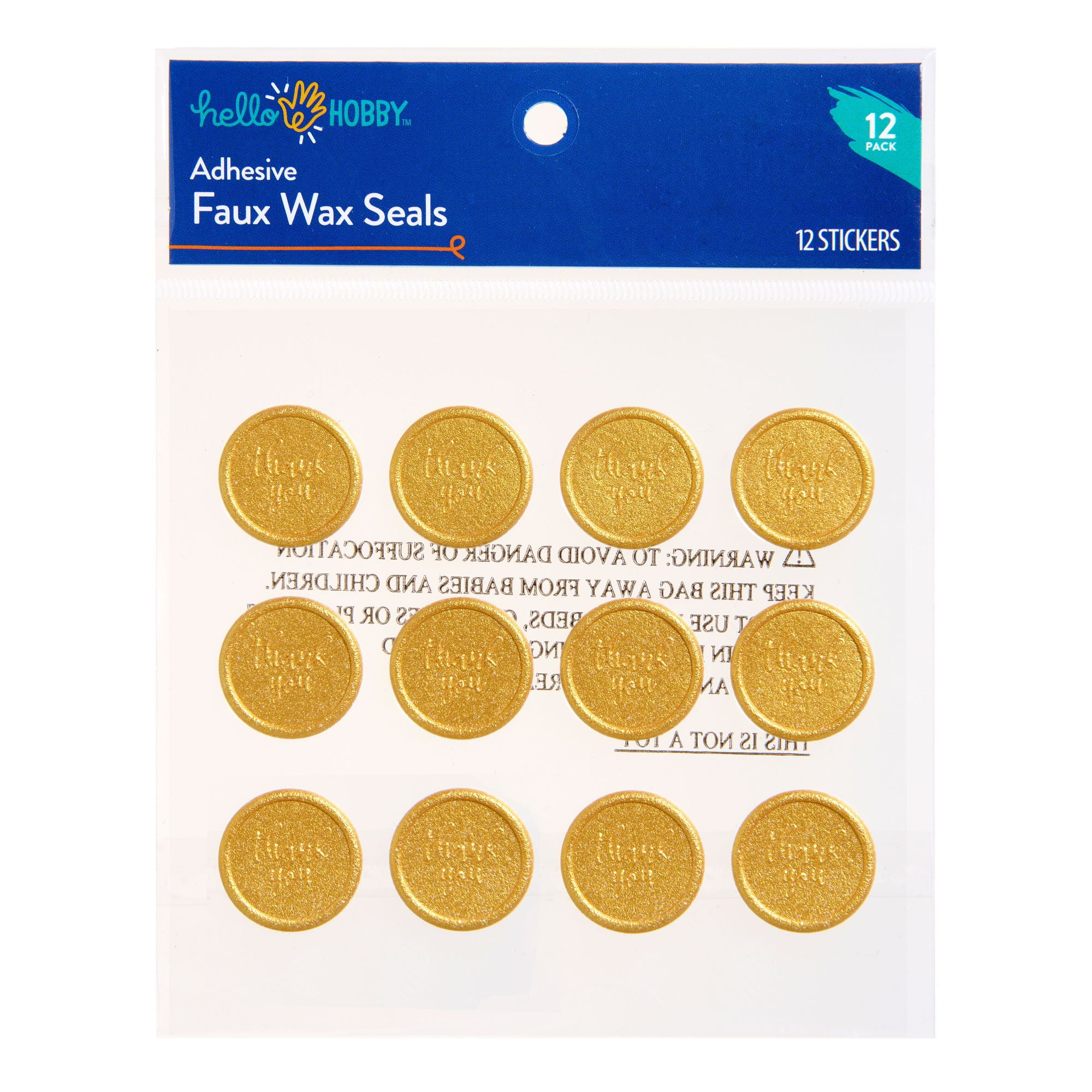 Gold Faux Thank You Wax Seals - Thank You Wax Seals for Envelopes ...