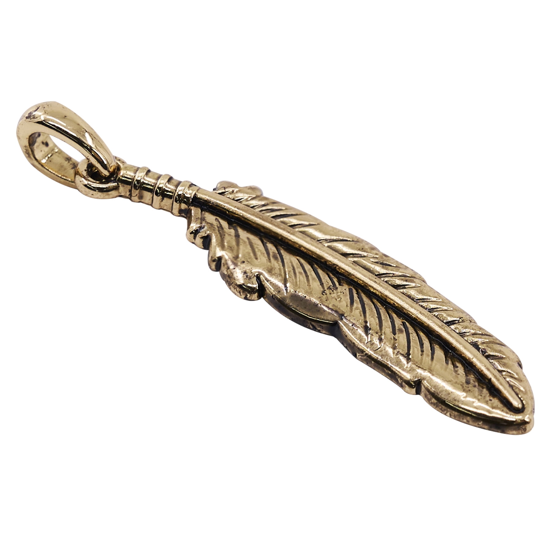 Gold Feather Pendant by Bead Landing™ - Walmart.com