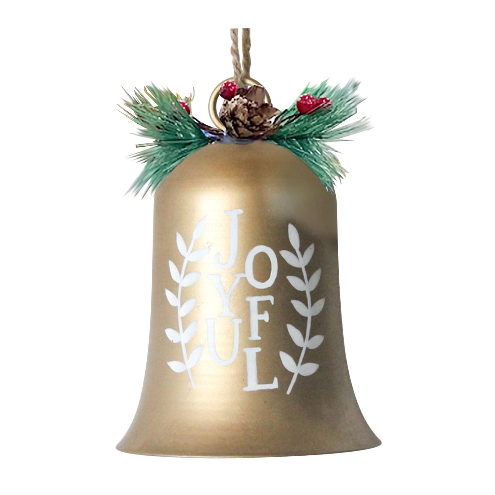 Gold Festive Iron Bell Decoration For Christmas Tree And Seasonal ...