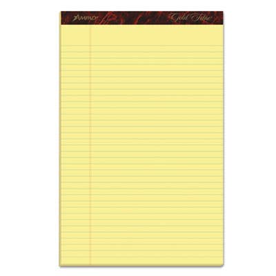 Gold Fibre Writing Pads, Wide/Legal Rule, 8.5 x 14, Canary, 50 Sheets ...