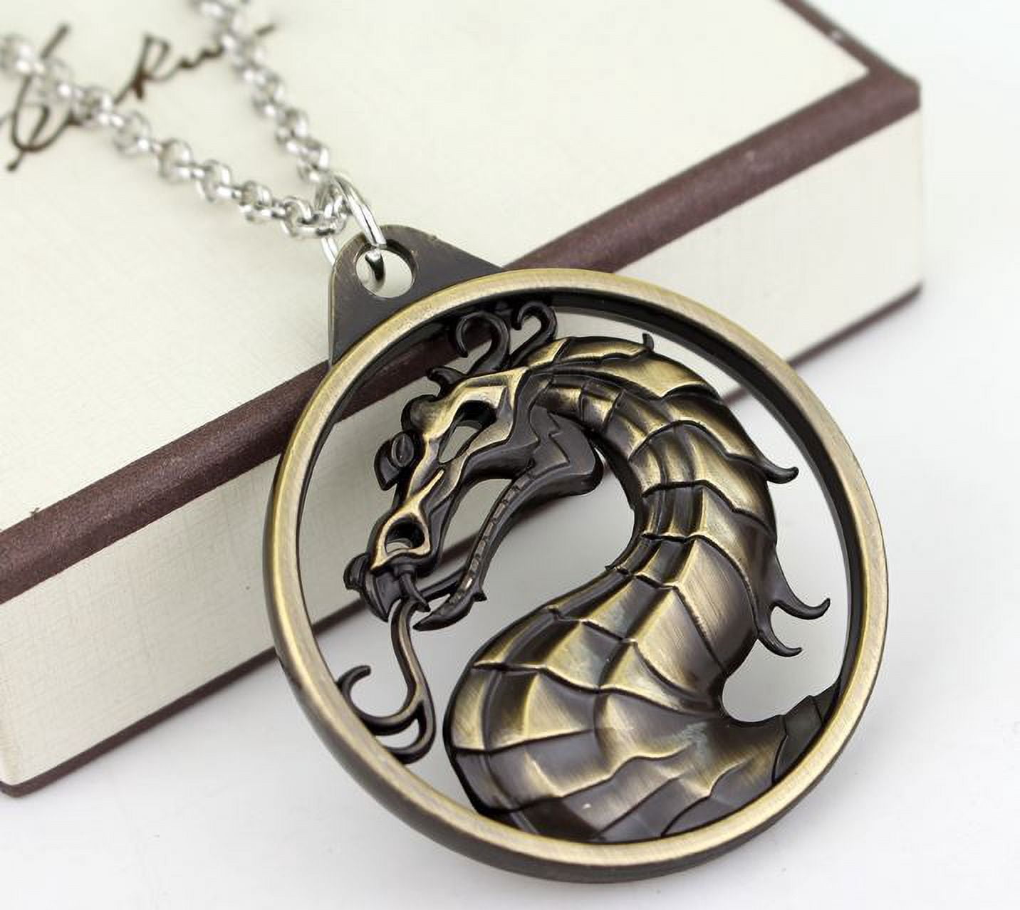 Gold Fight Technology Game Necklaces Pendant Vintage Fighting Games ...