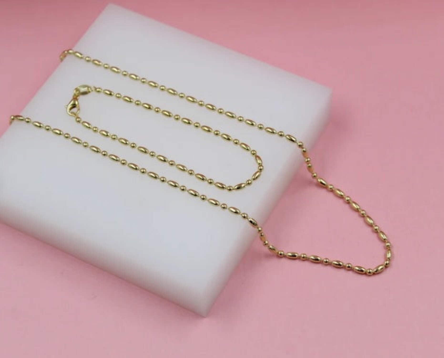 Gold Filled 2mm Ball And Bar Chain (I443) - Walmart.com