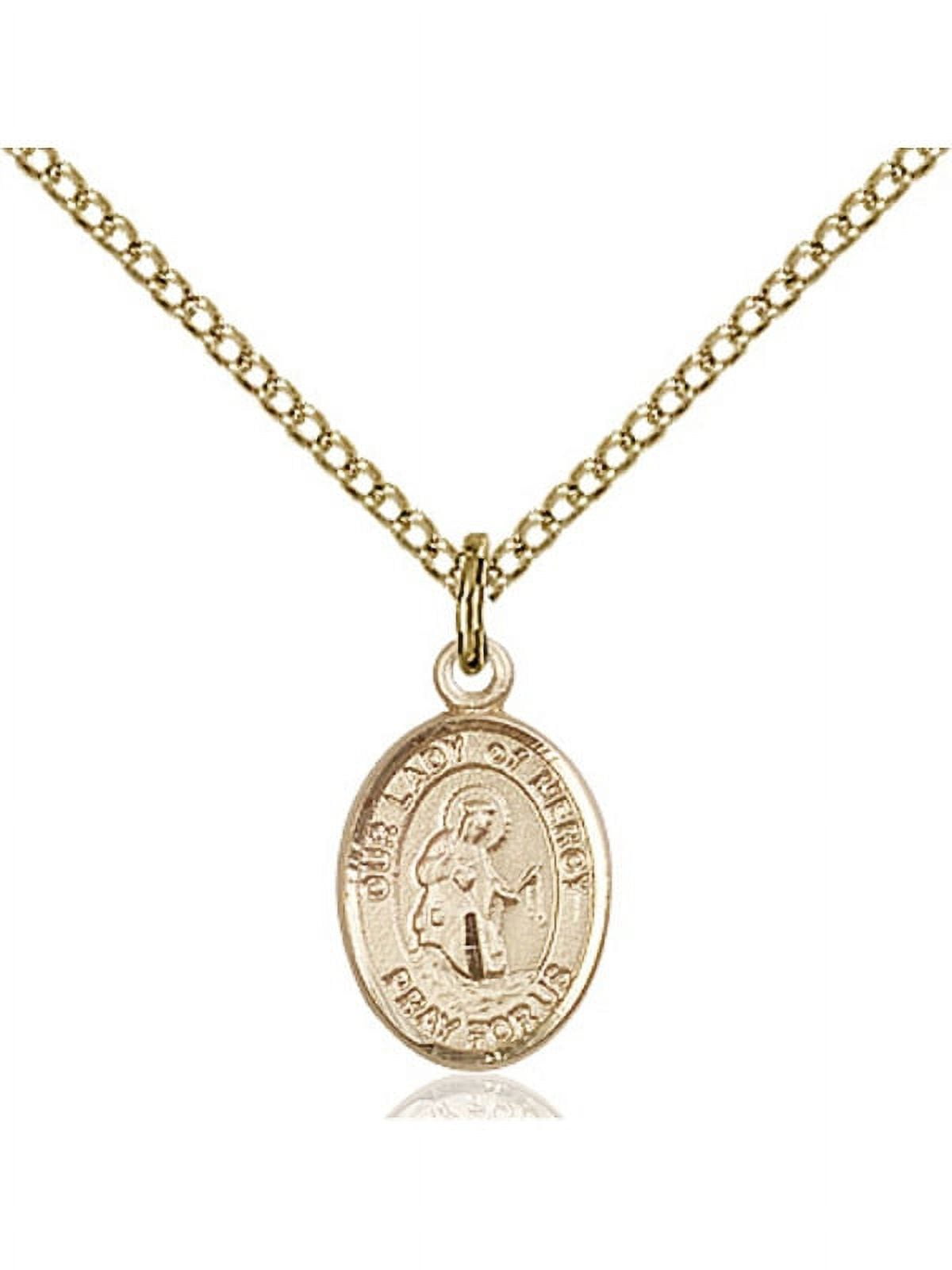 Gold Filled Our Lady of Mercy Pendant 1/2 x 1/4 inches with Gold Filled ...