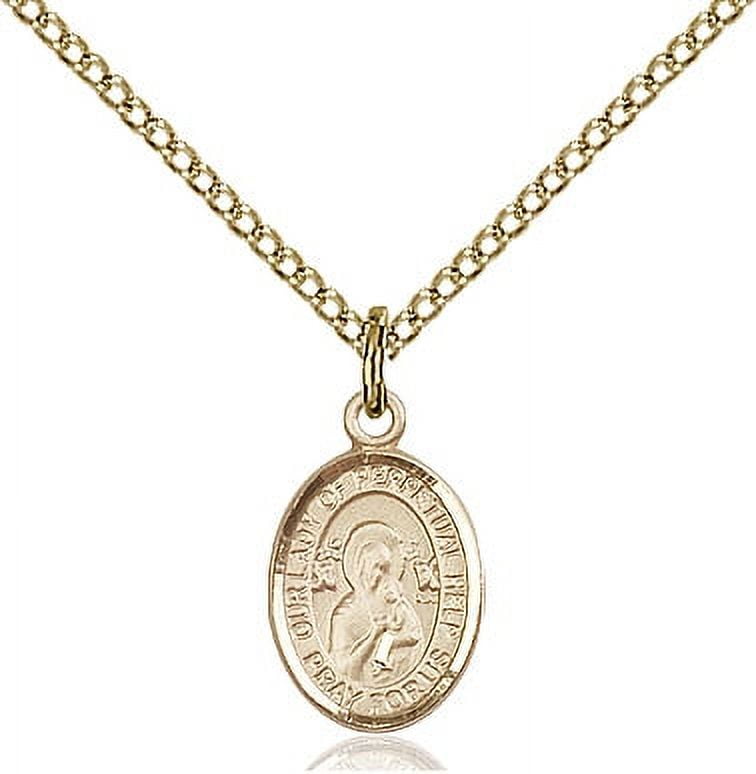 Gold Filled Our Lady of Perpetual Help Pendant 1/2 x 1/4 inches with ...
