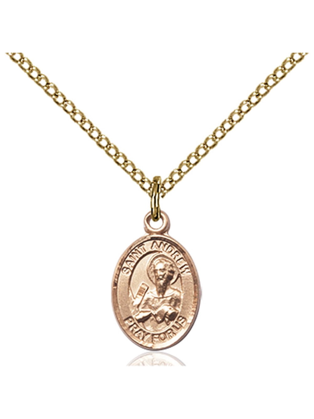 Gold Filled St. Andrew the Apostle Pendant 1/2 x 1/4 inches with Gold ...